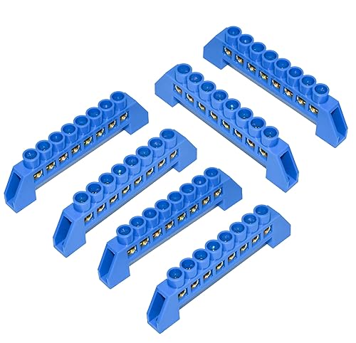 6 Pcs Grounding Bus Bar Kit: Premium Brass Ground Bus Bar & Busbar with ...