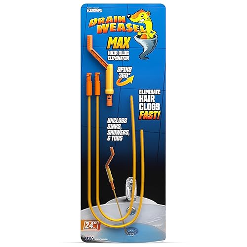 FlexiSnake Drain Weasel Sink Snake Hair Clog Remover Tool, Pipe ...