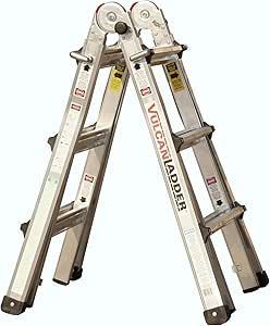 Vulcan Ladder USA ES-13T11G1 13-Feet Multi Task Ladder - Stepladders ...