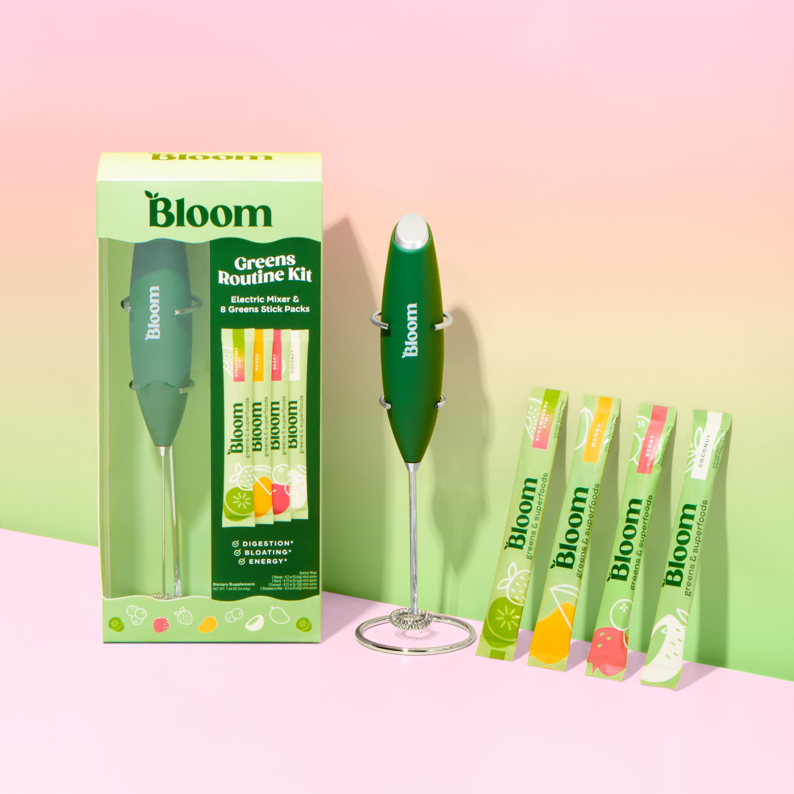 Mua Bloom Nutrition Electric Hand Mixer & 8 Super Greens Powder Stick ...