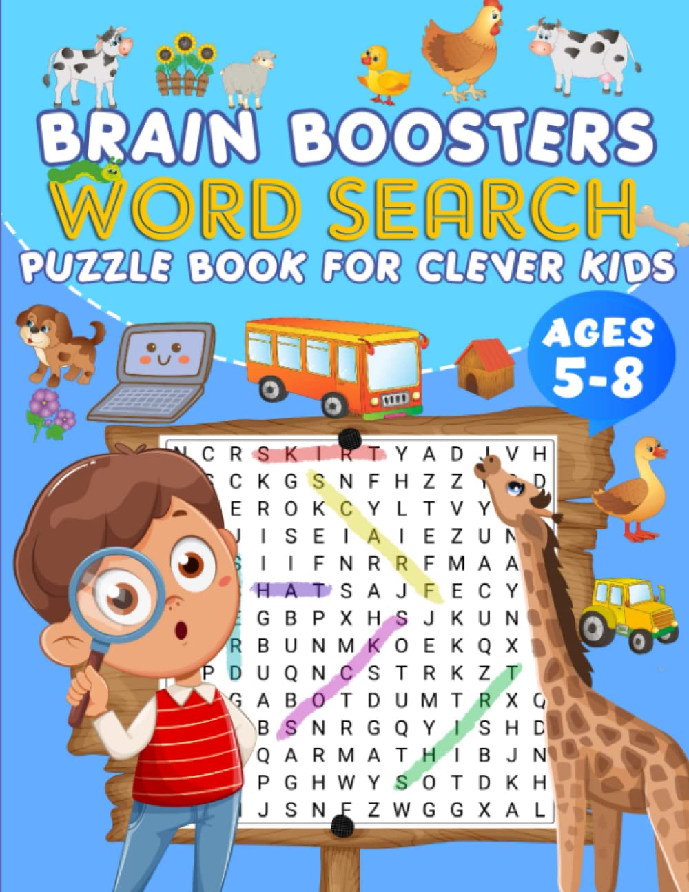 Mua Brain Booters Word Search Puzzle for Clever Kids ages 5-8.: 100 ...