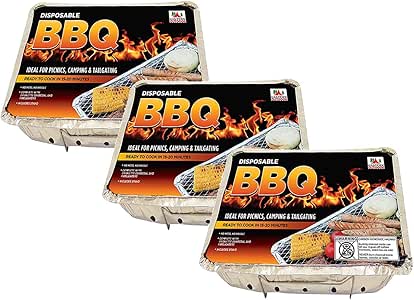 Amazon.com : Sparklen Disposable Grill BBQ 3 Pack: Aluminum Portable ...