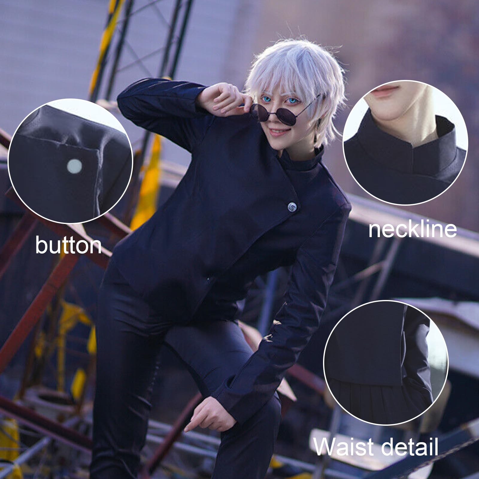 Mua High School Gojo Satoru Cosplay Costume Uniform for Men Jujutsu ...