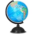 Amazon.com: KISEER 8 Inch World Globe with Stand Rotating Earth ...