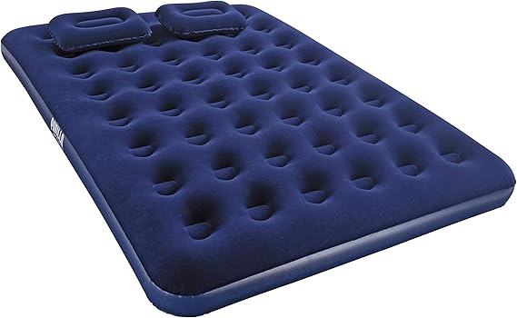 Bestway Comfort Quest Flocked Queen Size Air Bed with Pump - Blue, 80 x 60 x 8.5 Inch: Amazon.co ...