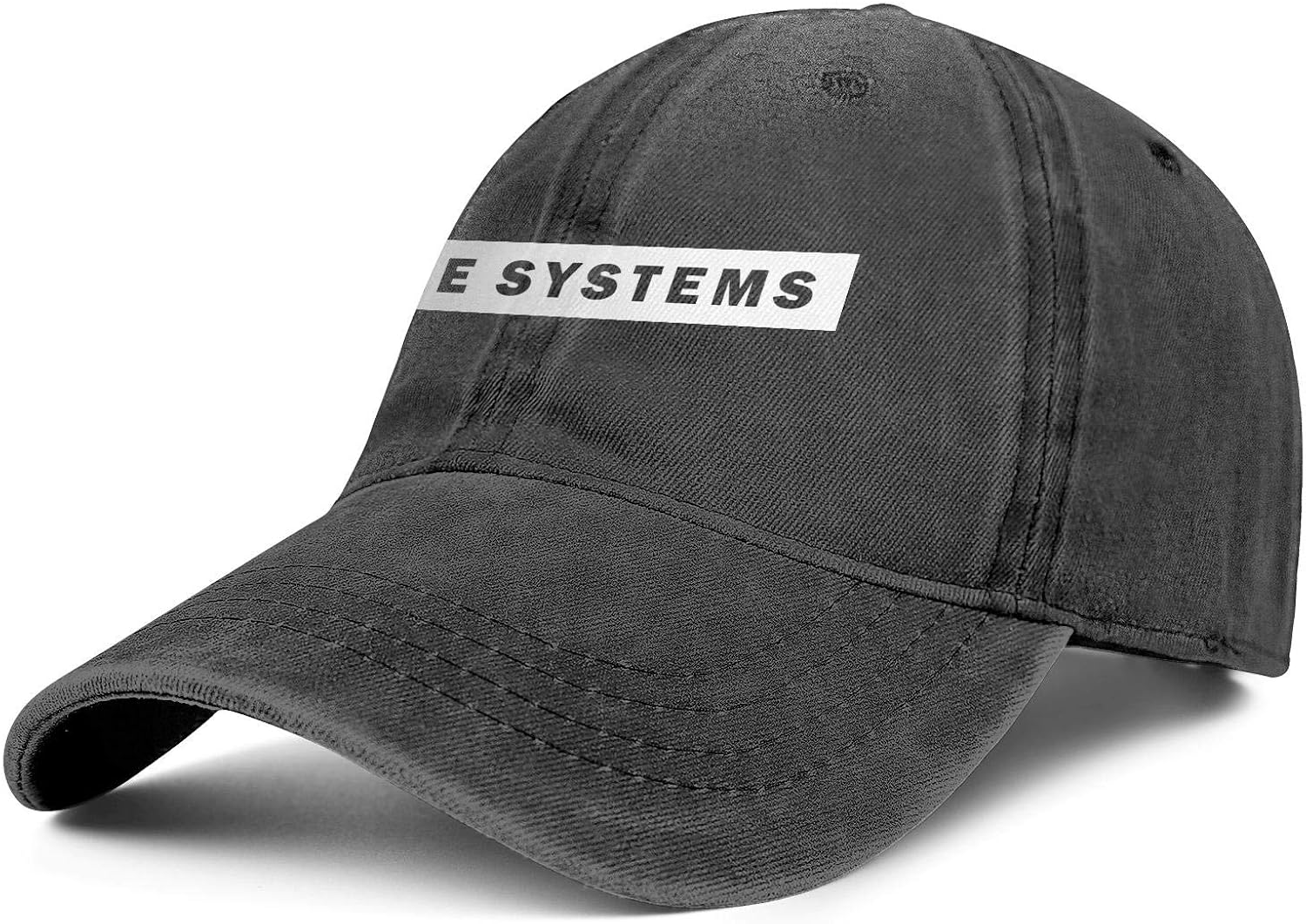 Men/Womens Black BAE-Systems-Logo- Flat-Along Adjustable Peak Cap ...