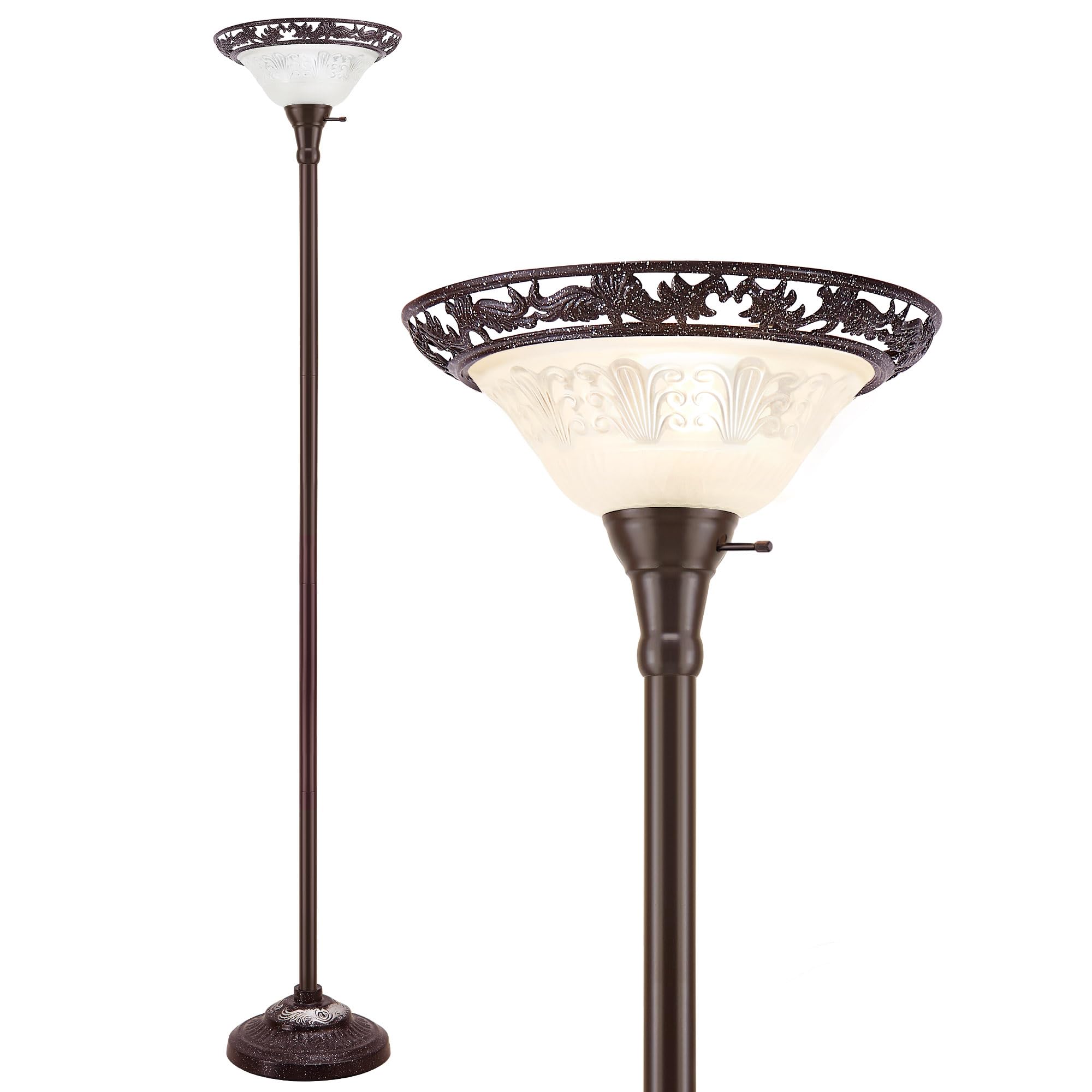 Luvkczc Torchiere Floor Lamp for Living Room - 70" Victorian Floor Lamp ...