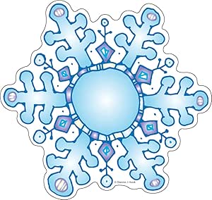 Amazon.com : Carson Dellosa Colorful Snowflake Cutouts—Winter ...