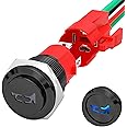 Joinfworld Horn Button Switch 12V 20A Heavy Duty 16MM Metal Speaker ...