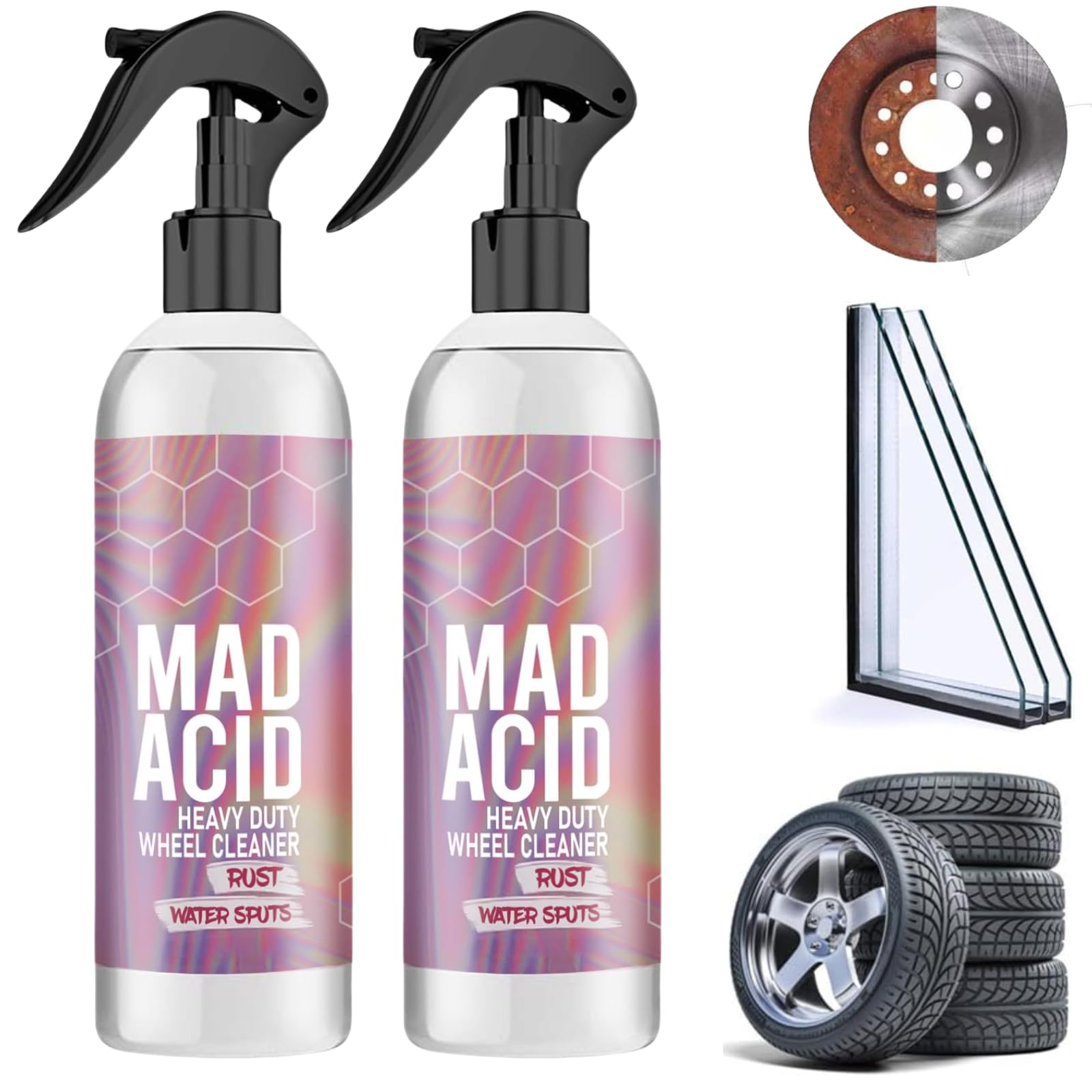 TTYRBF 2PCS MAD ACID Glass Cleaner,MAD ACID Water Spot Remover, Mad ...