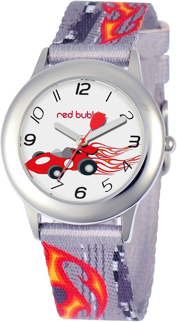 Red-Bubble Watch W002089 Boy's Teaching Quartz White Dial Fabric Strap ...