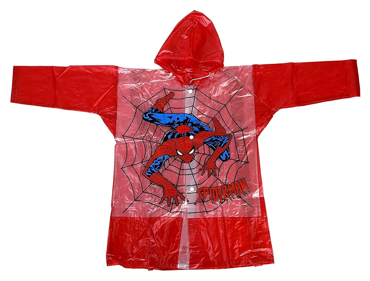 Niue Boy's Spiderman Print Raincoat/Rainwear (Red,Pack of 01) : Amazon ...
