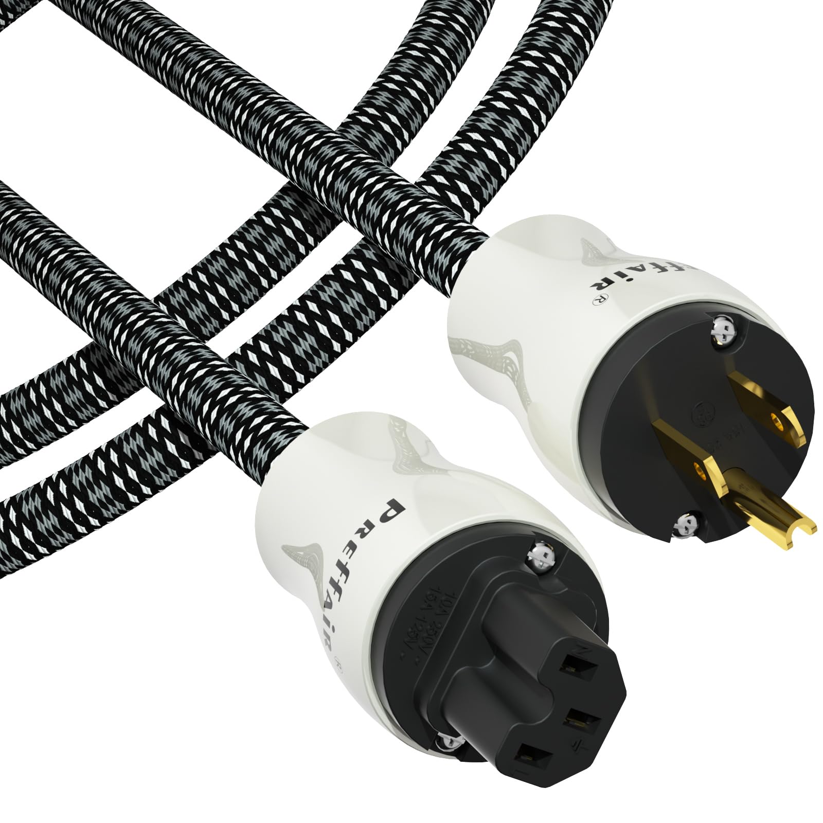 Preffair Audiophile Power Cord 10awg Power Cable with US-C15 Female ...