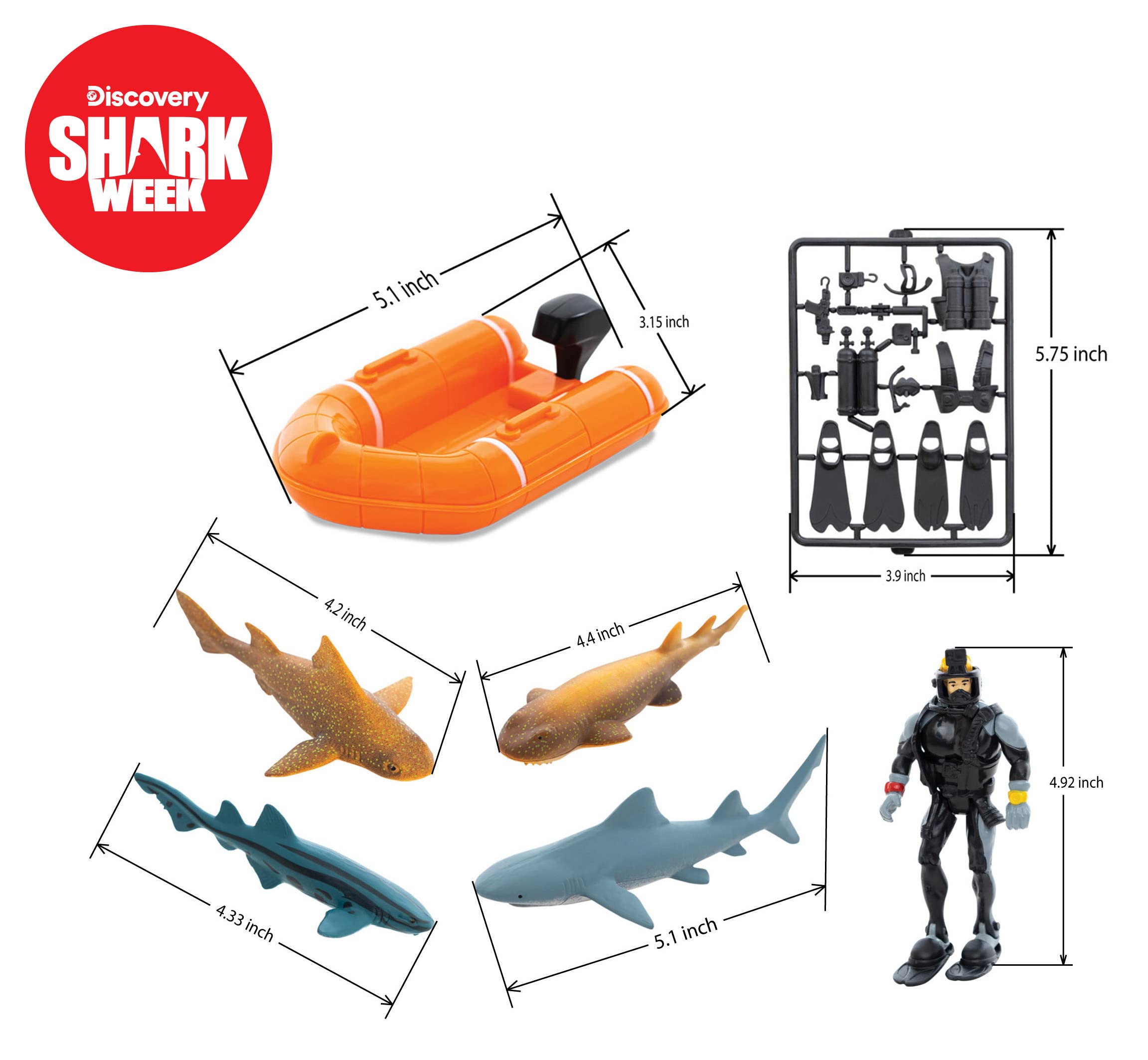 Mua Shark Week Discovery Ocean Breeze Playset, Rescue Boat, Action ...