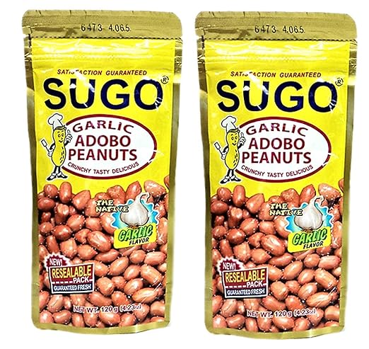 Amazon.com : Sugo Garlic Adobo Peanuts Garlic Flavor Pack of Two 4.23 ...