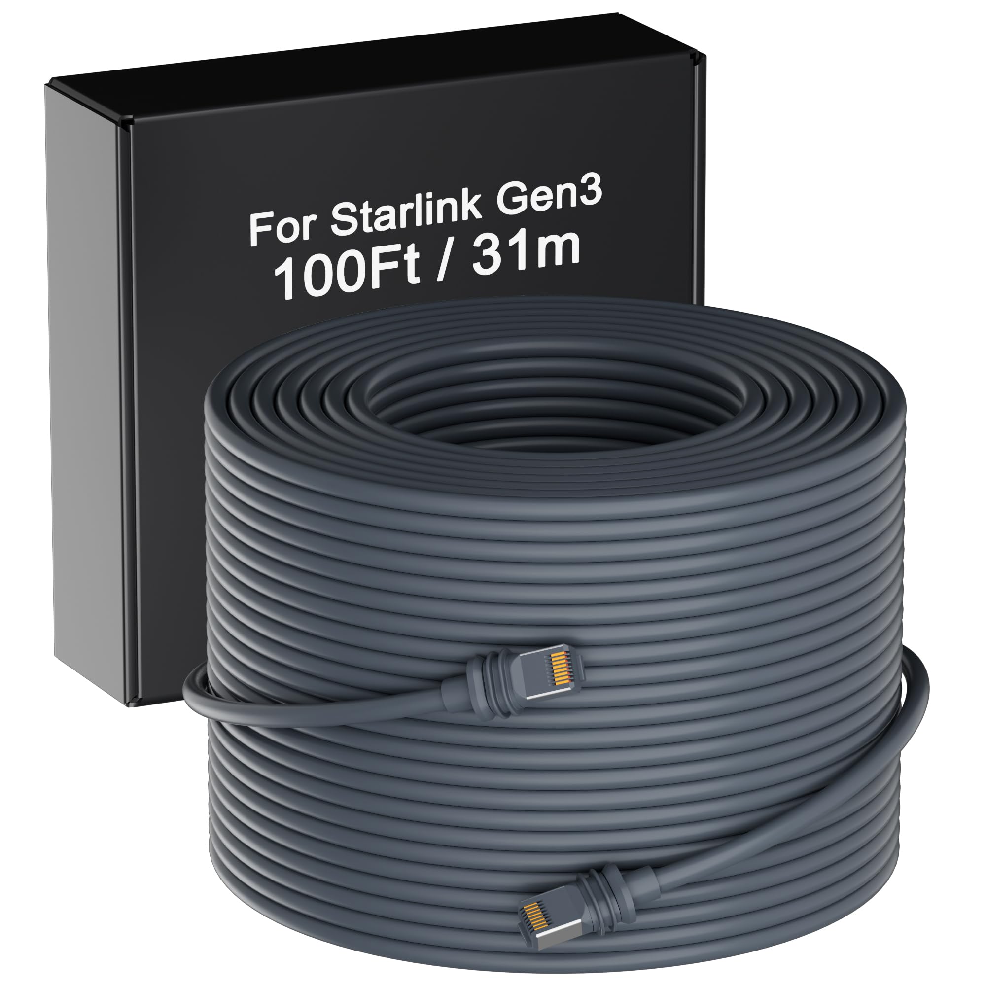 FORGING MOUNT Starlink Cable100FT, Waterproof Starlink Gen 3 V3 Cable ...