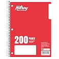 Hilroy Coil 1-Subject Notebook, 8" x 10.5" Sheet Size, Wide Ruled, 3 ...