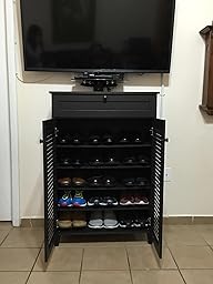 Amazon.com: Baxton Studio Harding Shoe-Storage Cabinet, Espresso ...