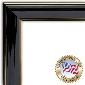 Amazon.com - ArtToFrames 16x16 / 16 x 16 Picture Frame Shiny Black with ...