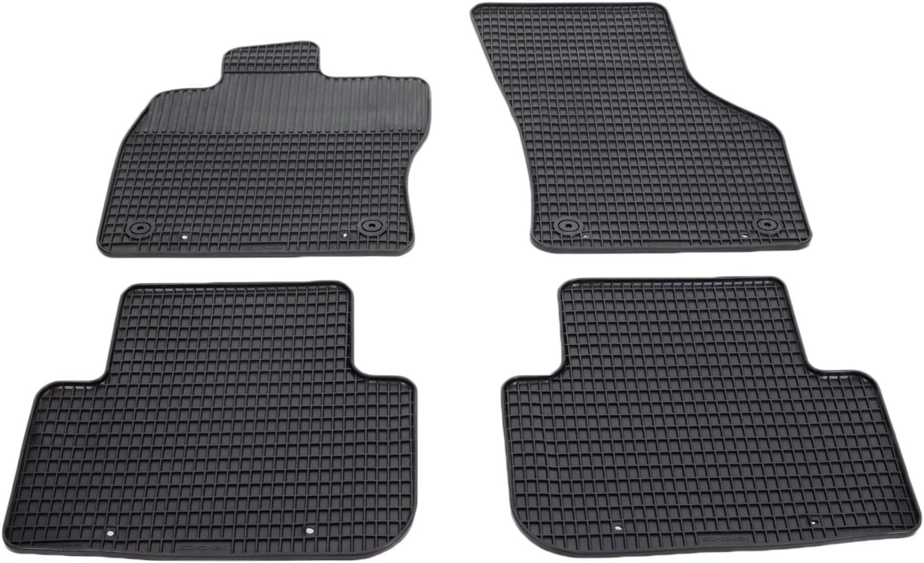 pkwmatten pkw-FOFI05-G-4 Gummimatten 4er Set, Schwarz: Amazon.de: Auto