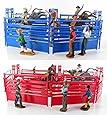 Amazon.com: Newray Western Riders Bull Ring Rodeo Action Figure Playset ...