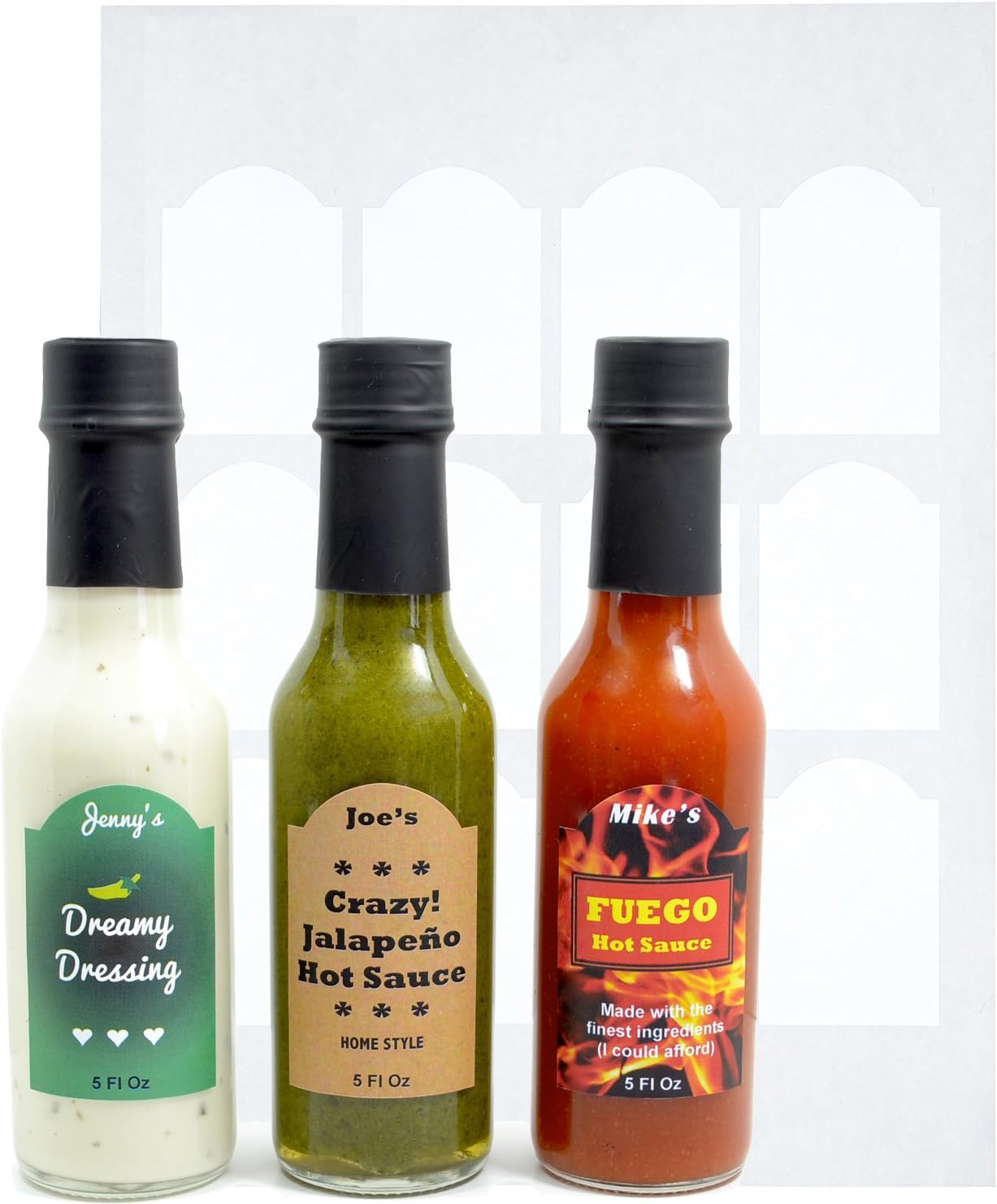 Hot Sauce Labels Templates