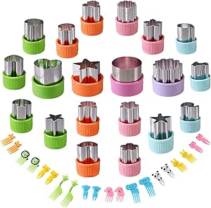 Amazon.com: Vegetable Cutters Shapes Set, 20pcs Stainless Steel Mini ...