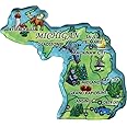 Amazon.com : Flagline Michigan - Acrylic State Map Refrigerator Magnet ...