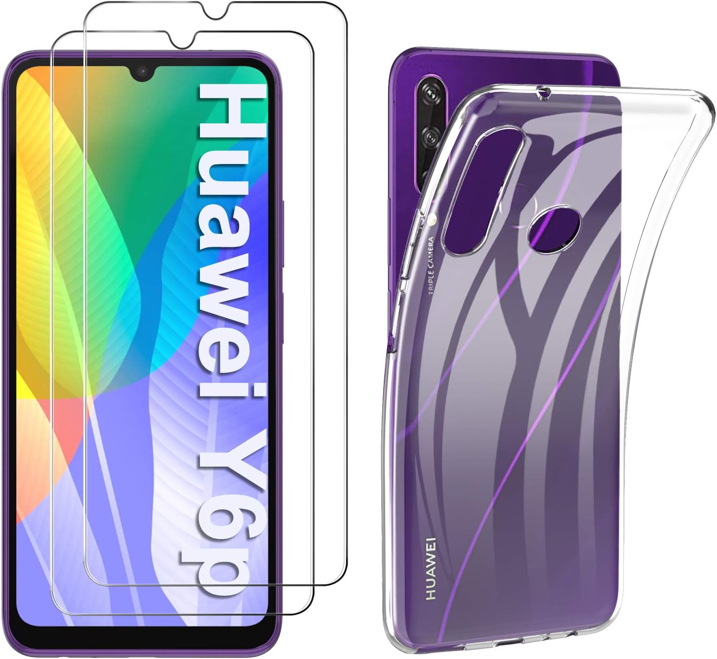 iBetter per Huawei Y6P Cover + Pellicola Protettiva in Vetro Temperato ...