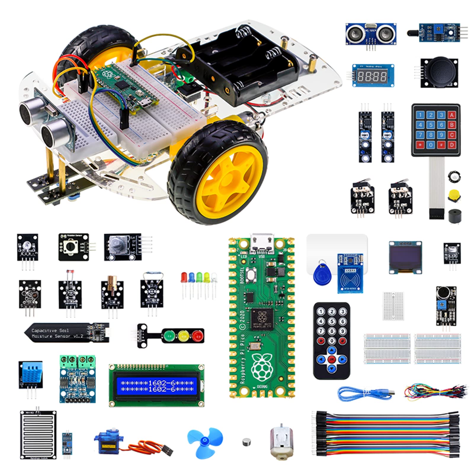 Mua Kits for Raspberry Pi Pico, ELECROW Sensor Advanced Kit for Programming, Pi Pico Micropython ...