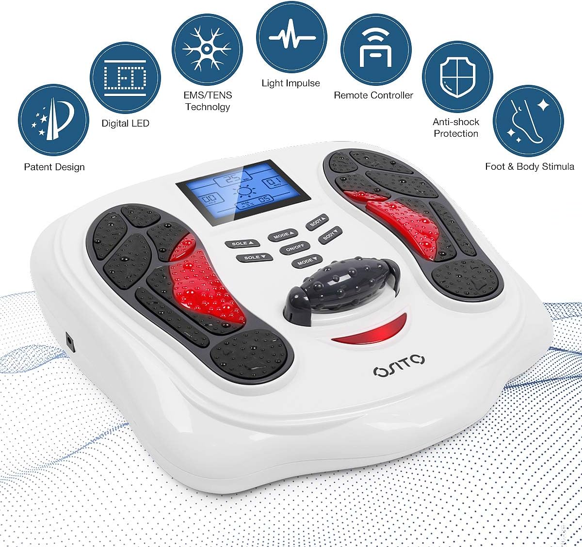 OSITO Foot Circulation Plus Medic – Foot Massager Machine with TENS ...