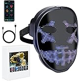 Amazon.com: Face Transforming LED Mask, App Controlled Light Up Mask ...