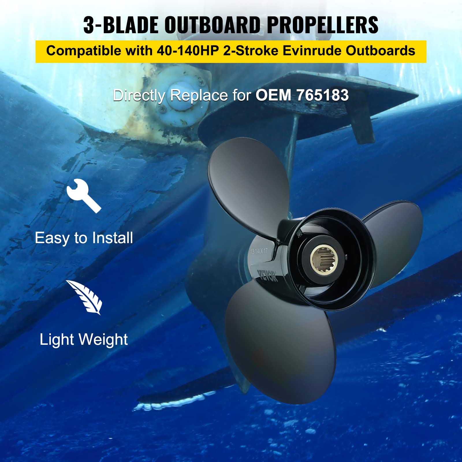 Mua VEVOR Outboard Propeller, Marine Upgrade OEM Aluminum Outboard Boat ...