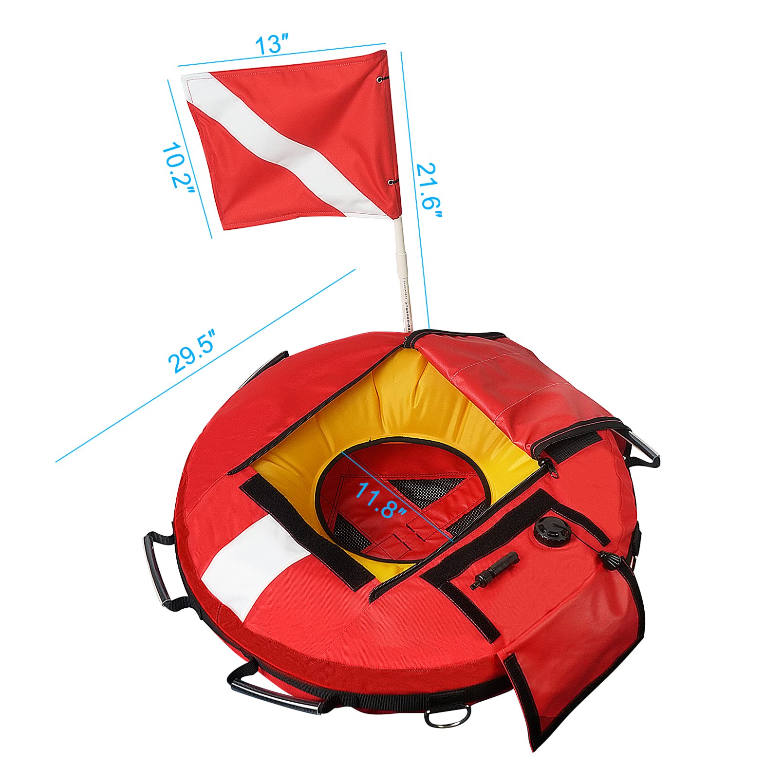 Mua Luwint Hi-Vi Inflatable Dive Float Buoy and 5ft Surface Marker Buoy ...