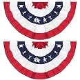 Amazon.com: Anley USA Pleated Fan Flag, 3x6 Feet American US Bunting ...