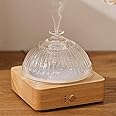 Amazon.com: Lecdura Glass Essential Oil Diffuser with Glass Reservoir & Wood Base, 200ml ...