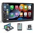 Amazon.com: Naifay Double Din Car Stereo with Carplay Android Auto, 7inch Touch Screen Car Radio ...
