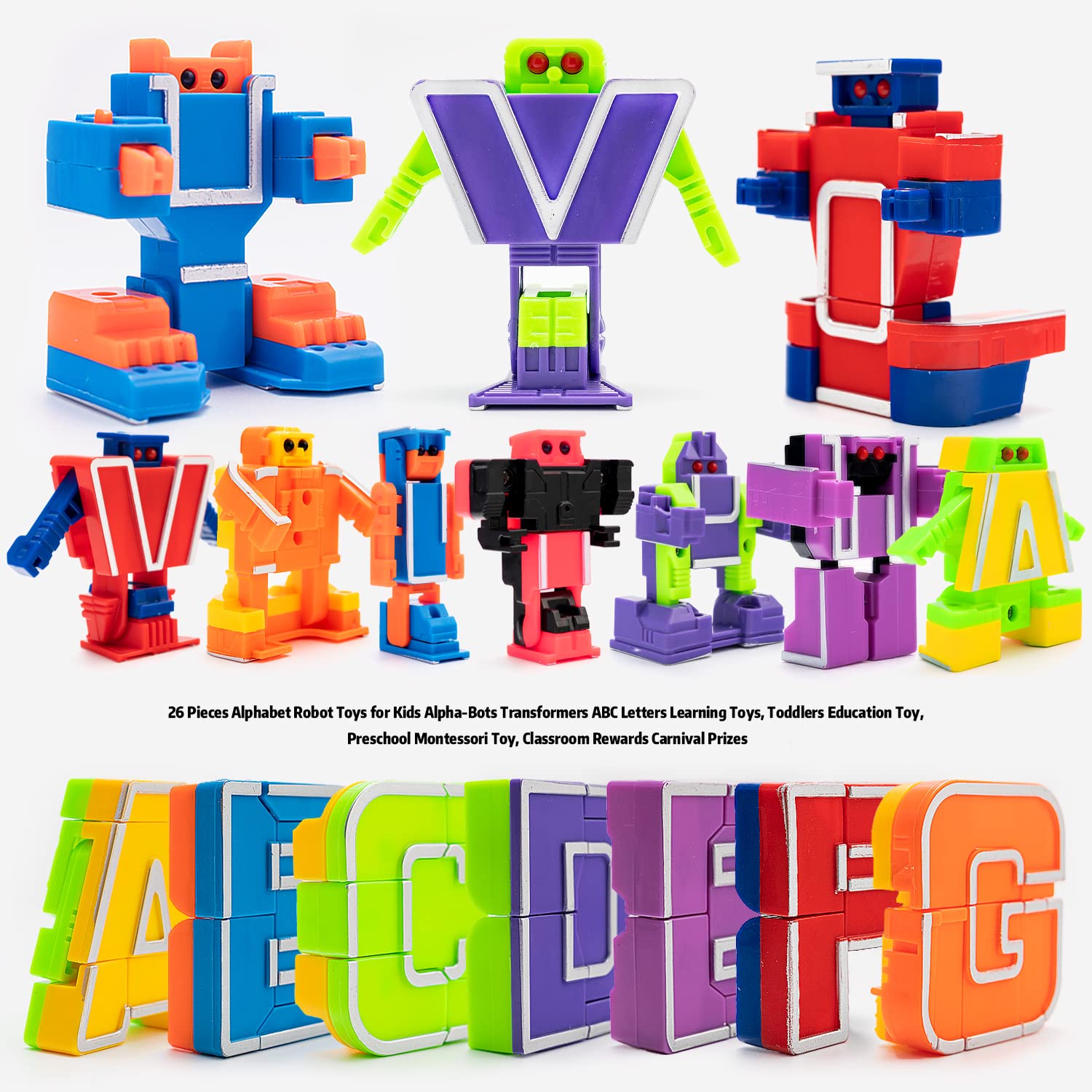 26 Pieces Alphabet Robots For Kids Alphabet Learning Toys, Alphabots ...