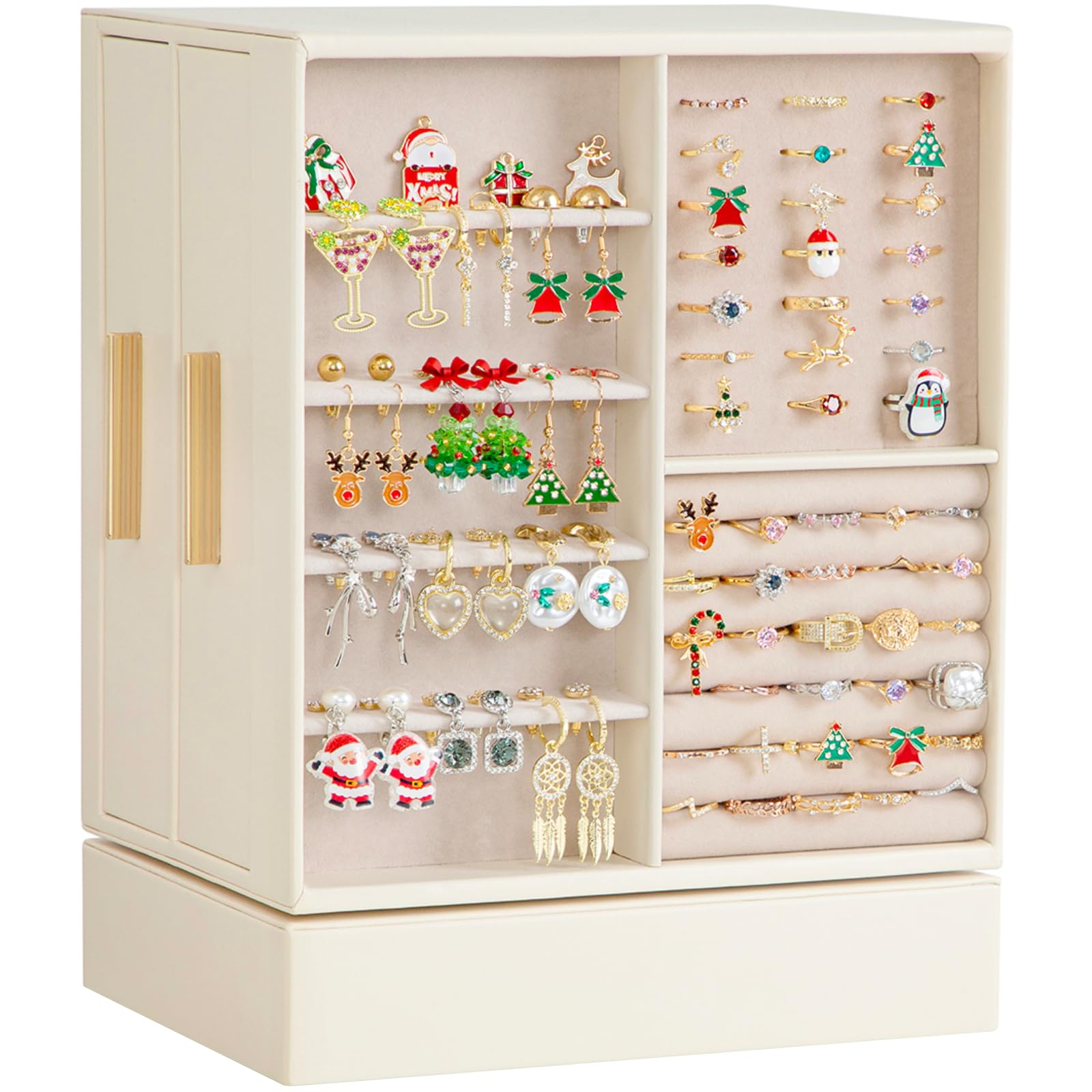 Lifewit Jewelry Box 360° Rotating, Large Adjustable Angle Mirror ...