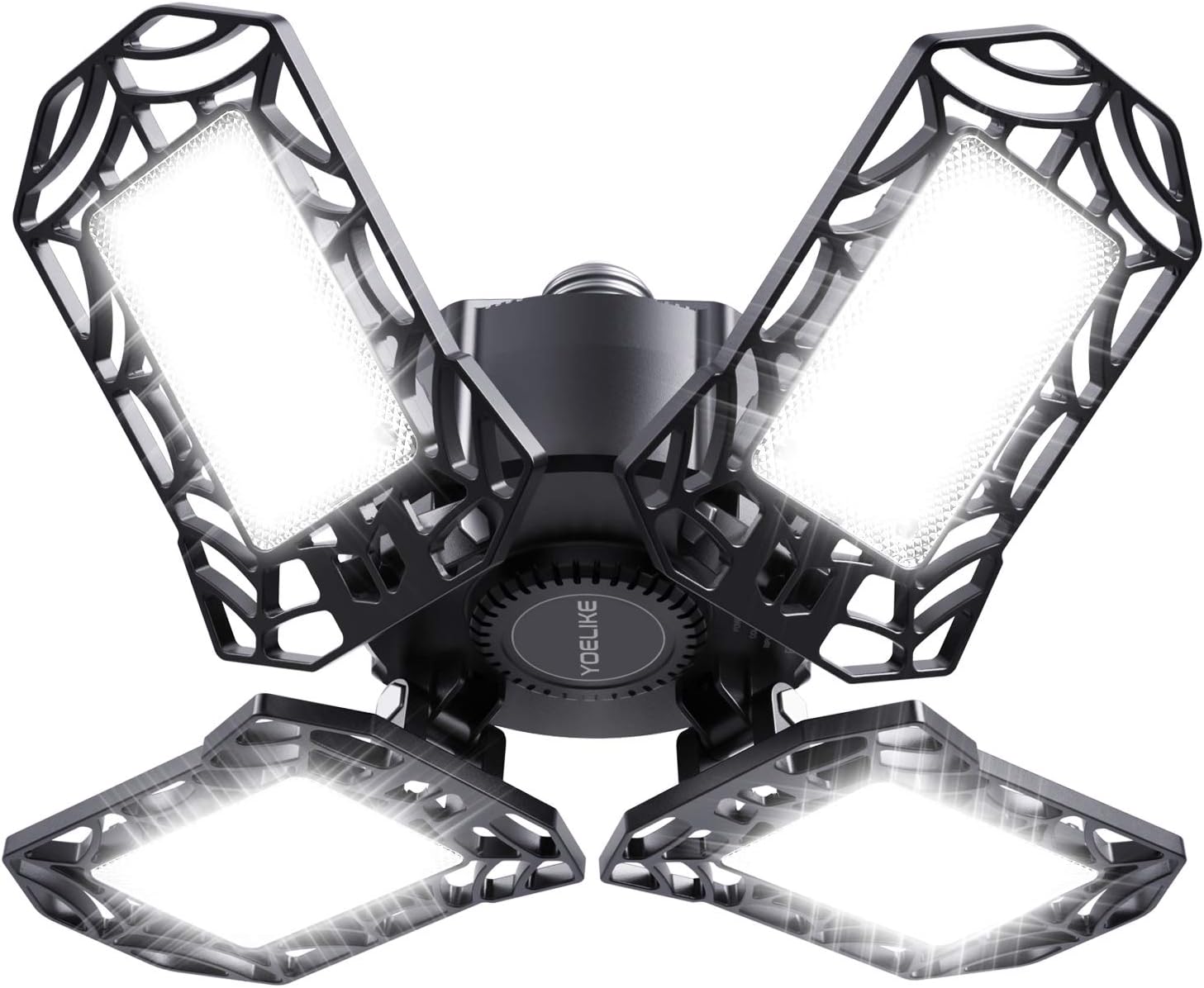 4 Adjustable Panels E26/E27 12000 Lumens 6500K 120W Deformable LED ...