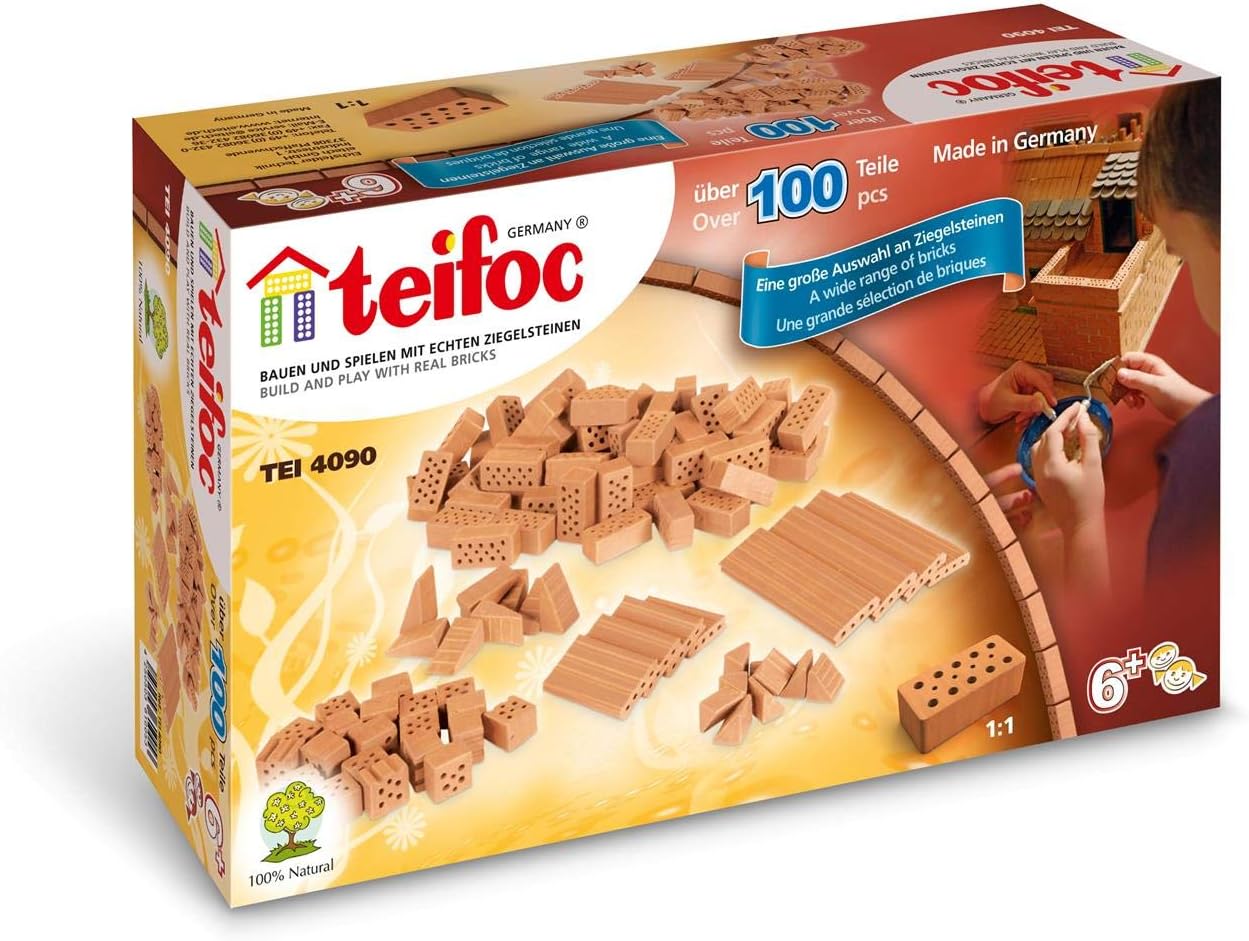 Teifoc 4090 – assorted 100 brick set – Build with real Bricks – BigaMart