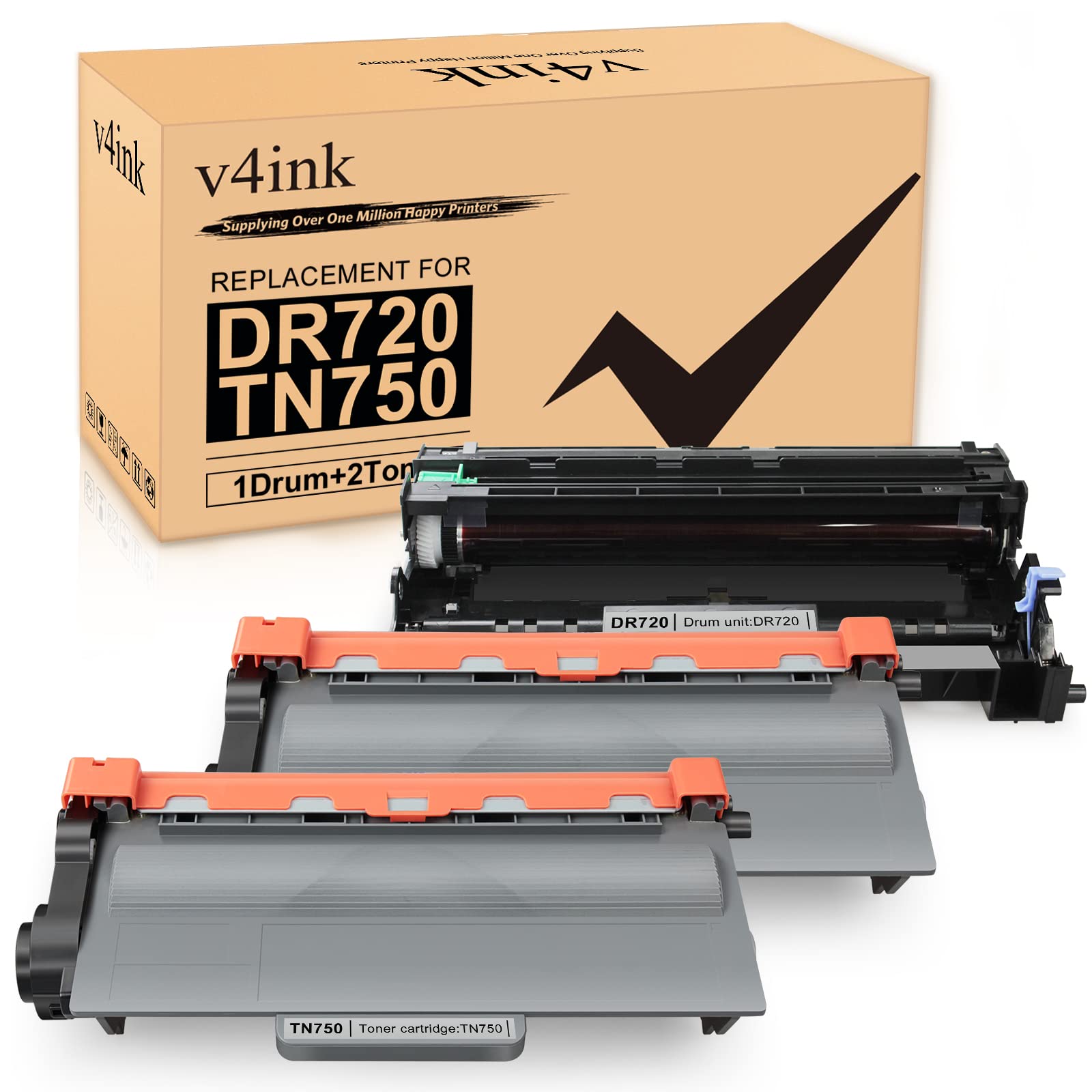 v4ink Compatible Toner Cartridge and Drum Set Replacement for Brother ...