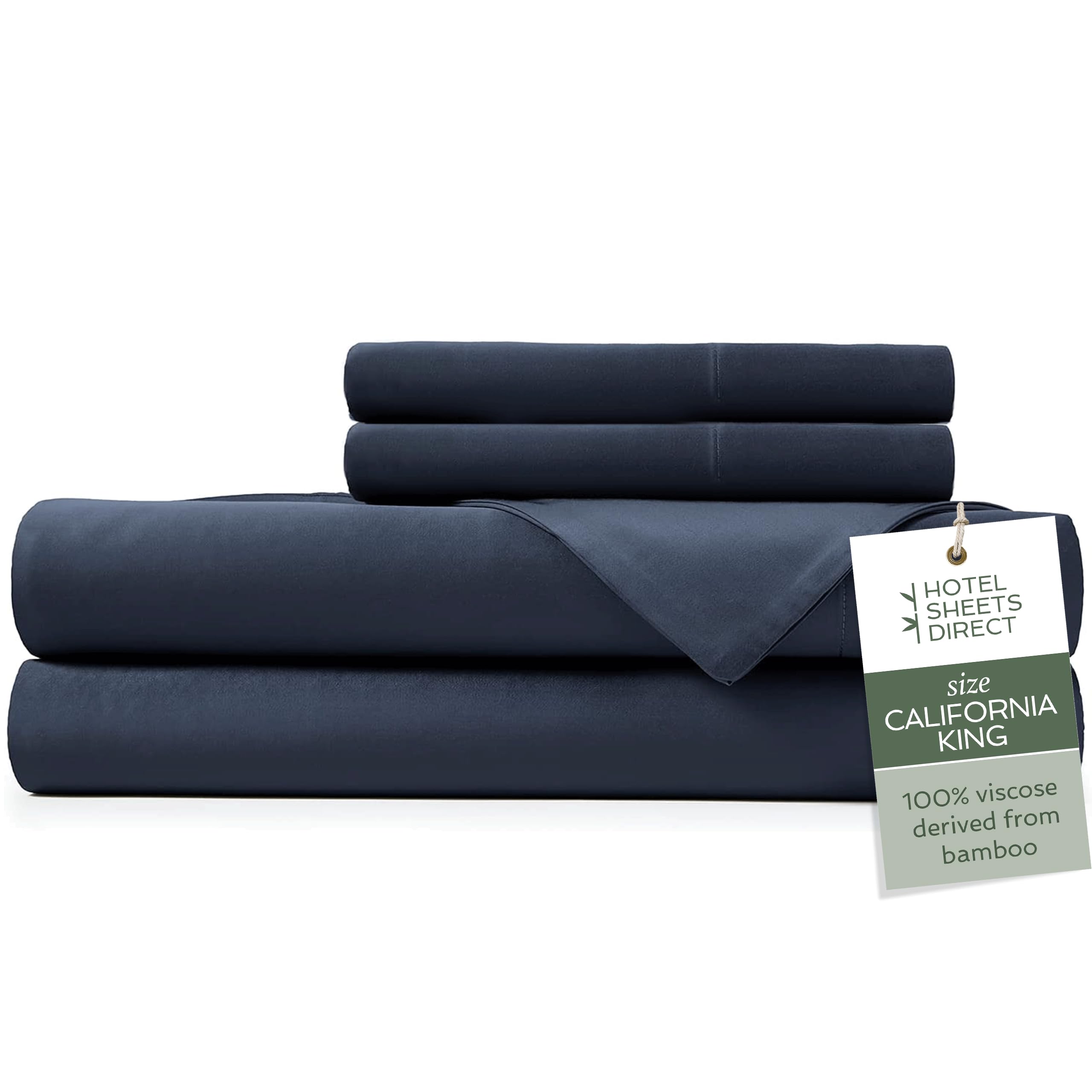 Hotel Sheets Direct 4 Piece Bed Sheet Set California King, 100% Viscose ...