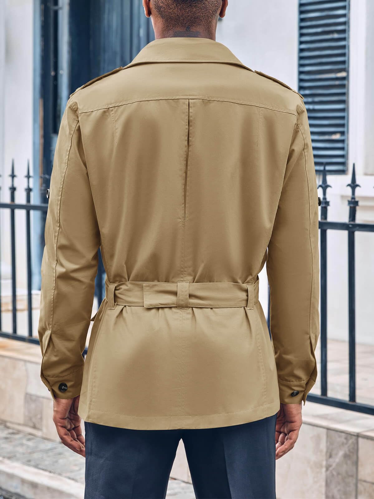 Multi Pocket Cargo Coat Runcati Men's Safari Jacket - Military Utility ...