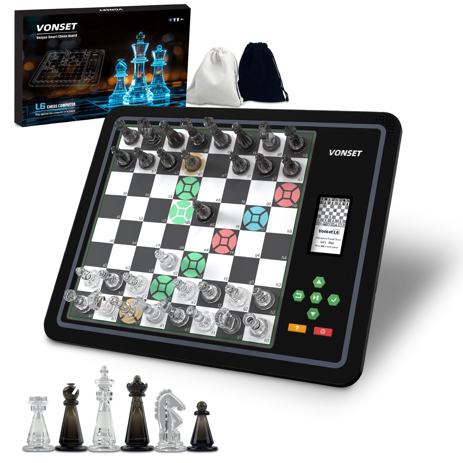 Mua Electronic Chess Board with Piece Position Display L6 Computer ...