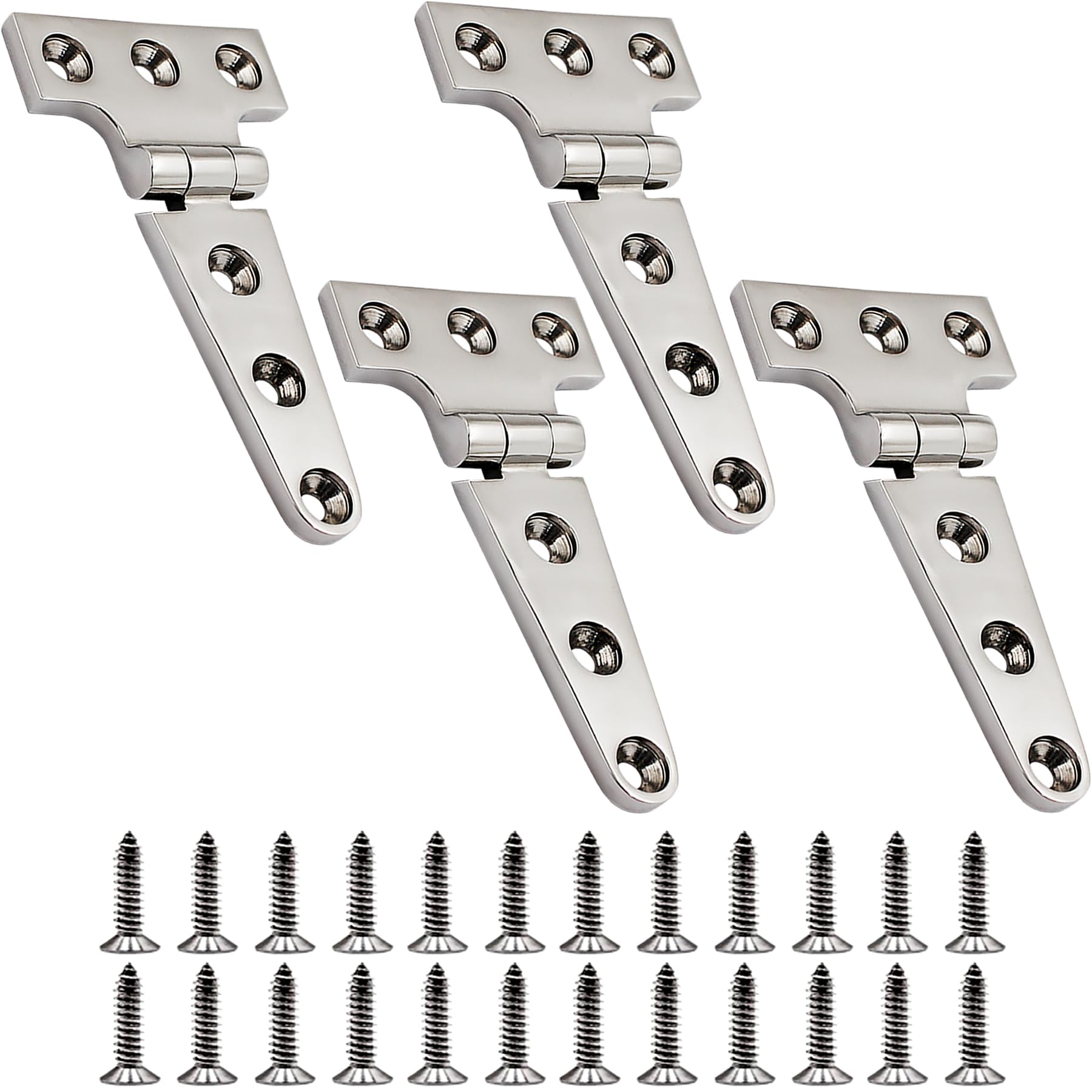 Laorde 316 Stainless Steel T Hinges Marine Grade 4'' x 2" Heavy Duty ...