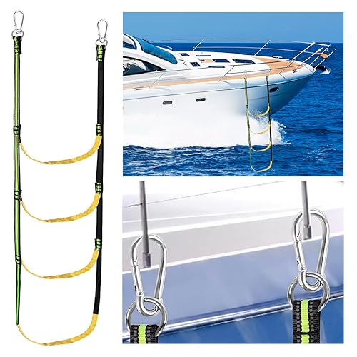 WXJ13 4-Step Boat Rope Ladder Folding Ladder Yacht Boarding Ladder ...