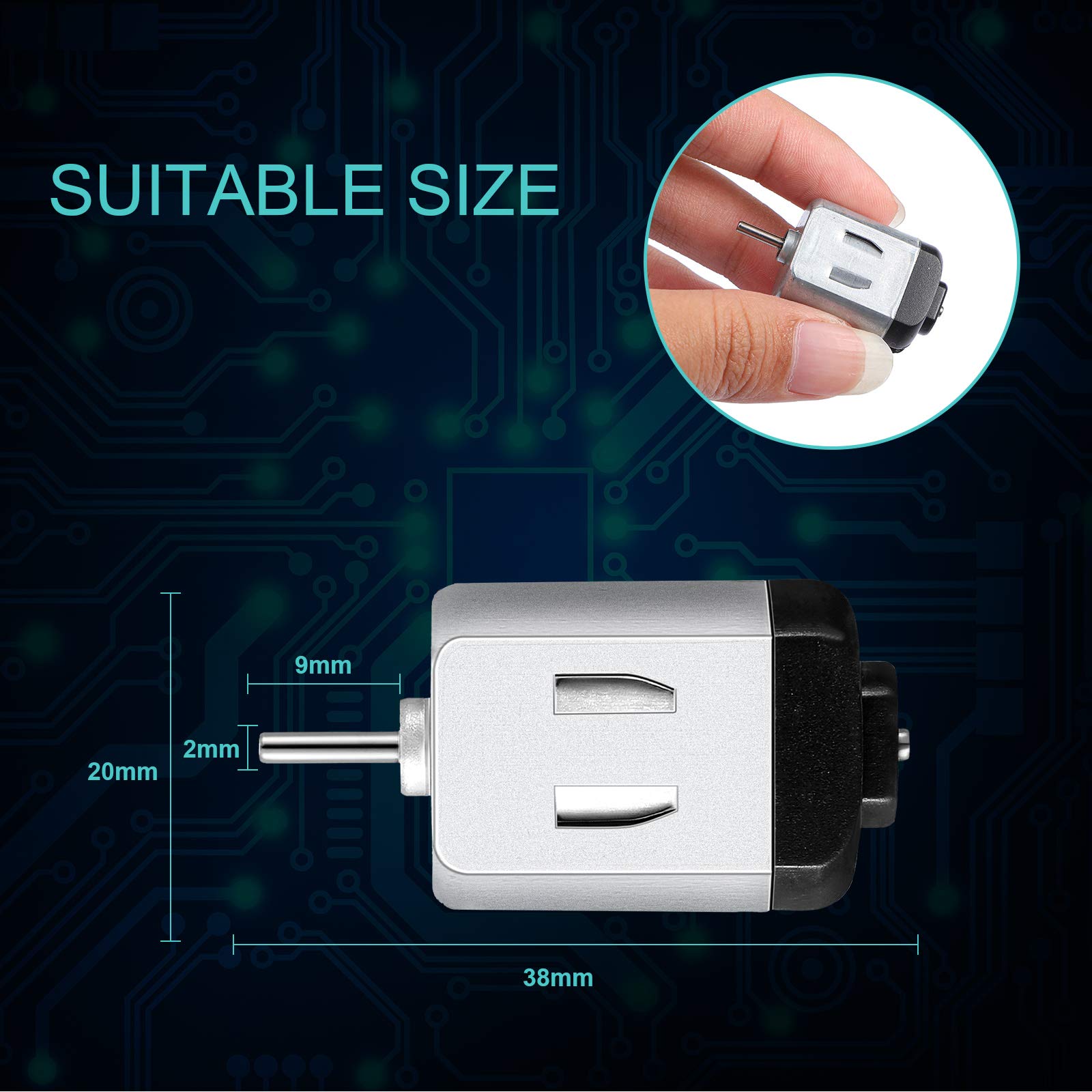 Mua 20 Pieces Micro Electric Motor DC 1.5-3V 23000RPM Cars Toys ...