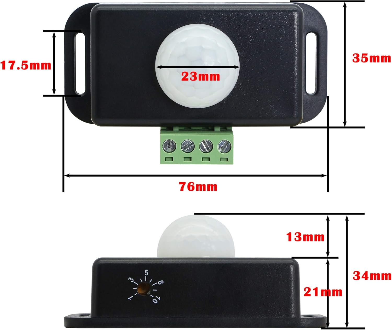 Human Body Sensor Detector Switch PIR Induction Infrared Detection ...