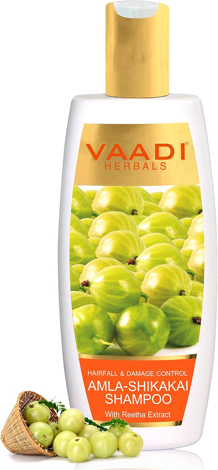 Vaadi Herbals Hair Growth Shampoo Amla Shikakai Hairfall & Damage ...
